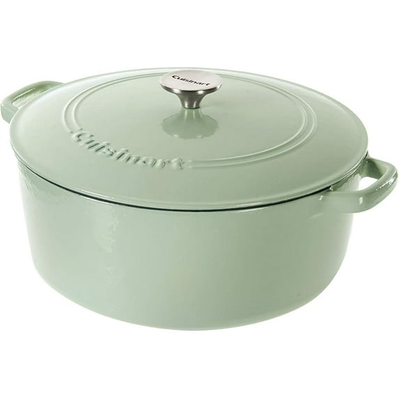 Chef's Classic Enameled Cast Iron Round Covered Casserole (Cardinal Red ...