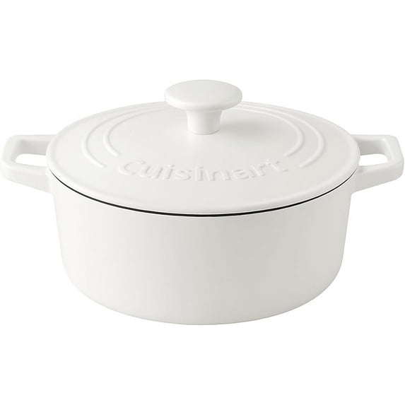 Chef's Classic Enameled Cast Iron Round Covered Casserole (Cardinal Red ...