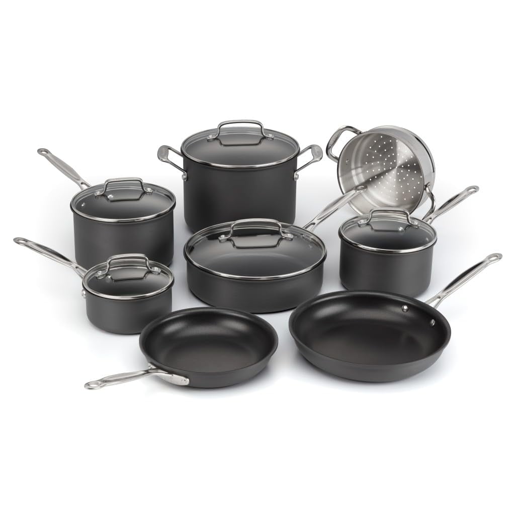 Chef's Classic Nonstick Hard Anodized Cookware 13 Piece Set, 66-13 ...