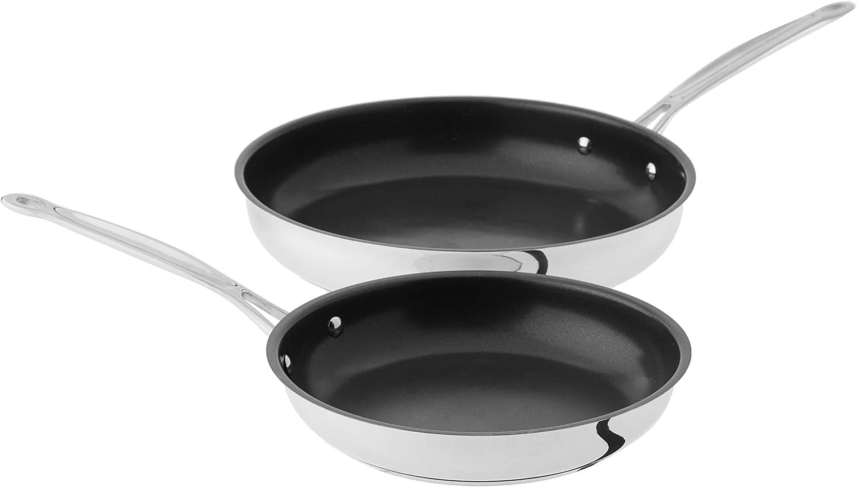 Chef's Classic Stainless Nonstick 2-Piece 9-Inch and 11-Inch Skillet ...