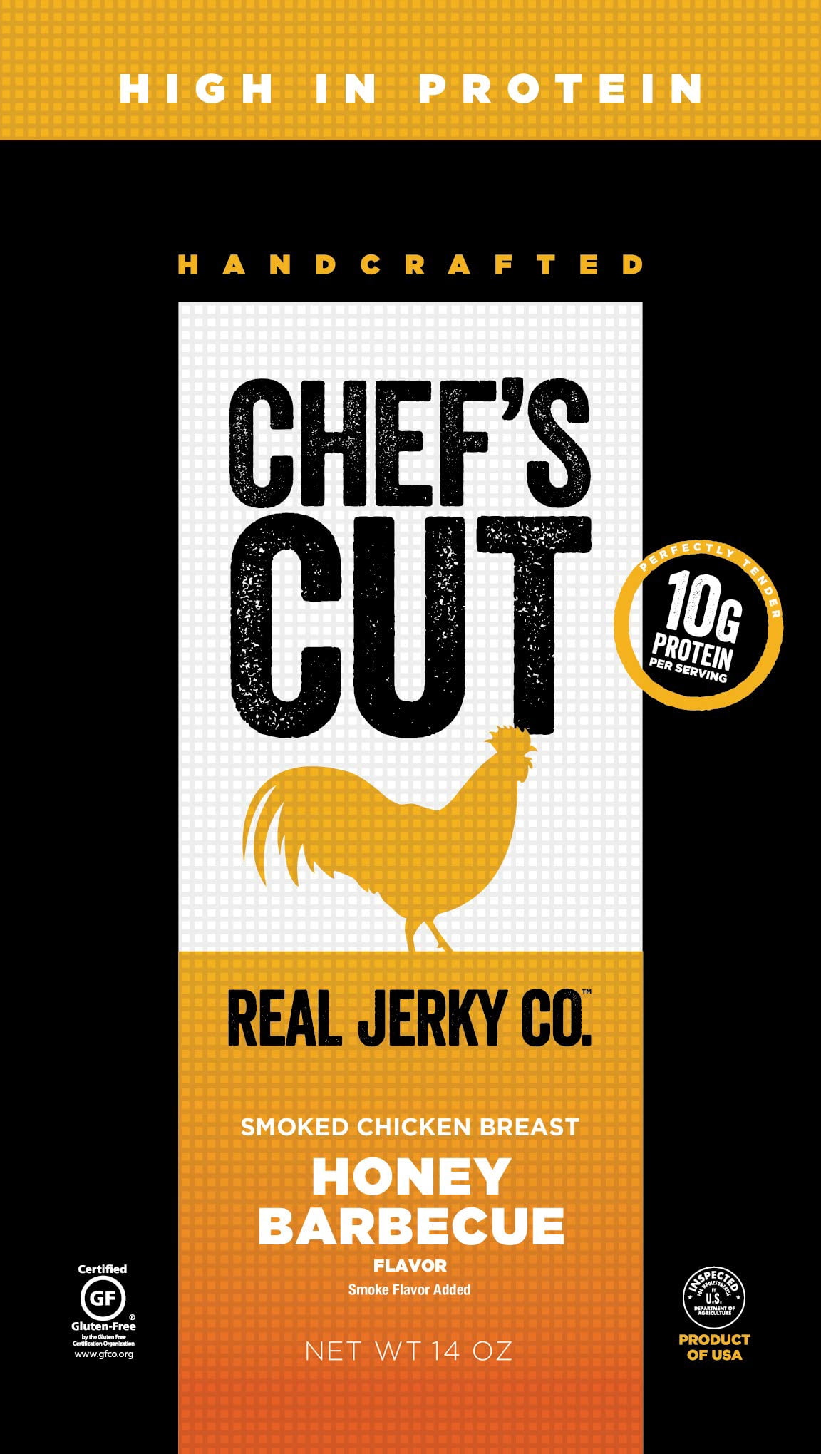Chef's Cut Chicken Jerky AKF18 Meat, Honey Barbecue (14 Ounce Bag ...