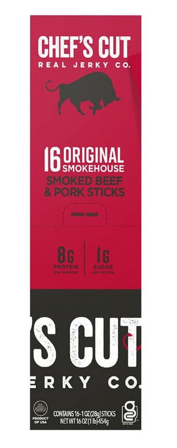 CHEF'S CUT Original Smokehouse Beef/Pork Meat Stick, 16 ct./1 oz ...