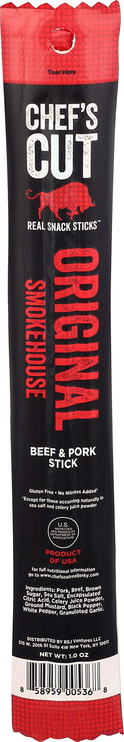 Chef's Cut Original Smokehouse Snack Stick 1 oz Pack Of 24 - Walmart.com