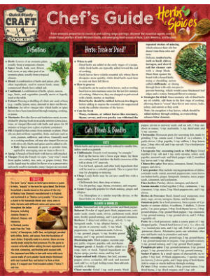 Chef's Guide to Herbs & Spices: a QuickStudy Laminated Reference Guide ...