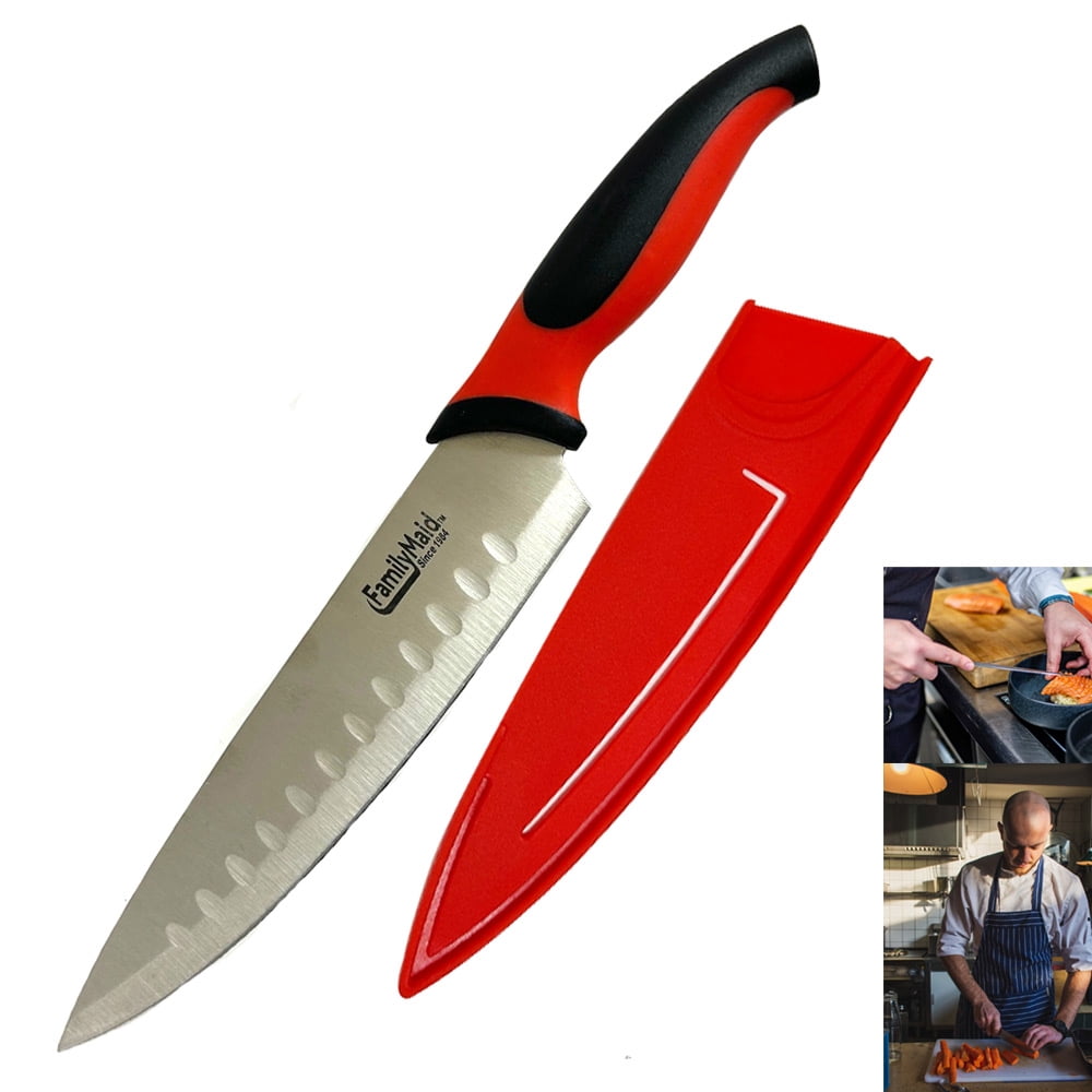Chef's Knife Sheath Cover Stainless Steel Blade Fruit Vegetable Herbs ...