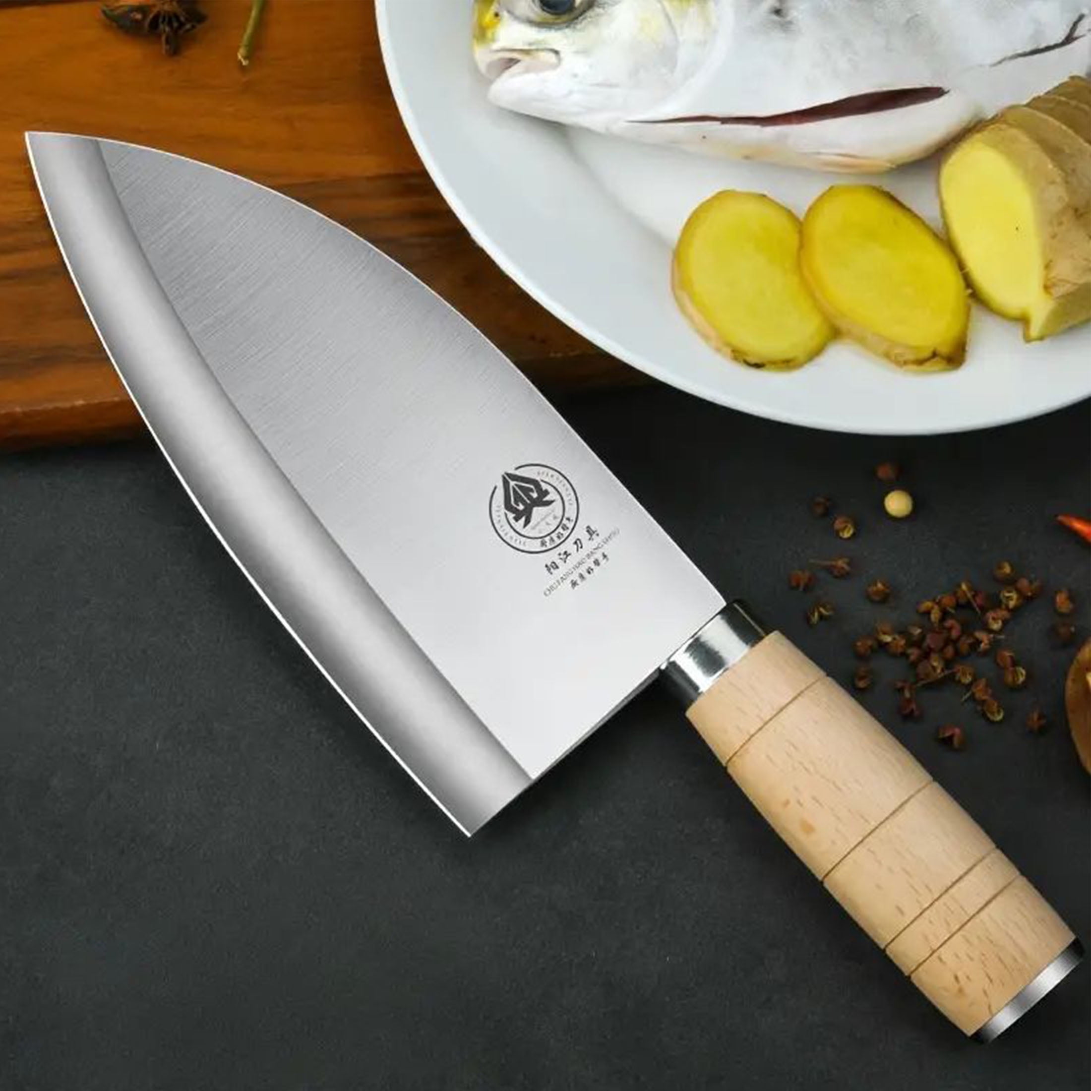 Chef's Meat Cutting Knife Kitchen Knife Steel Peeling Raw Fish Knife ...