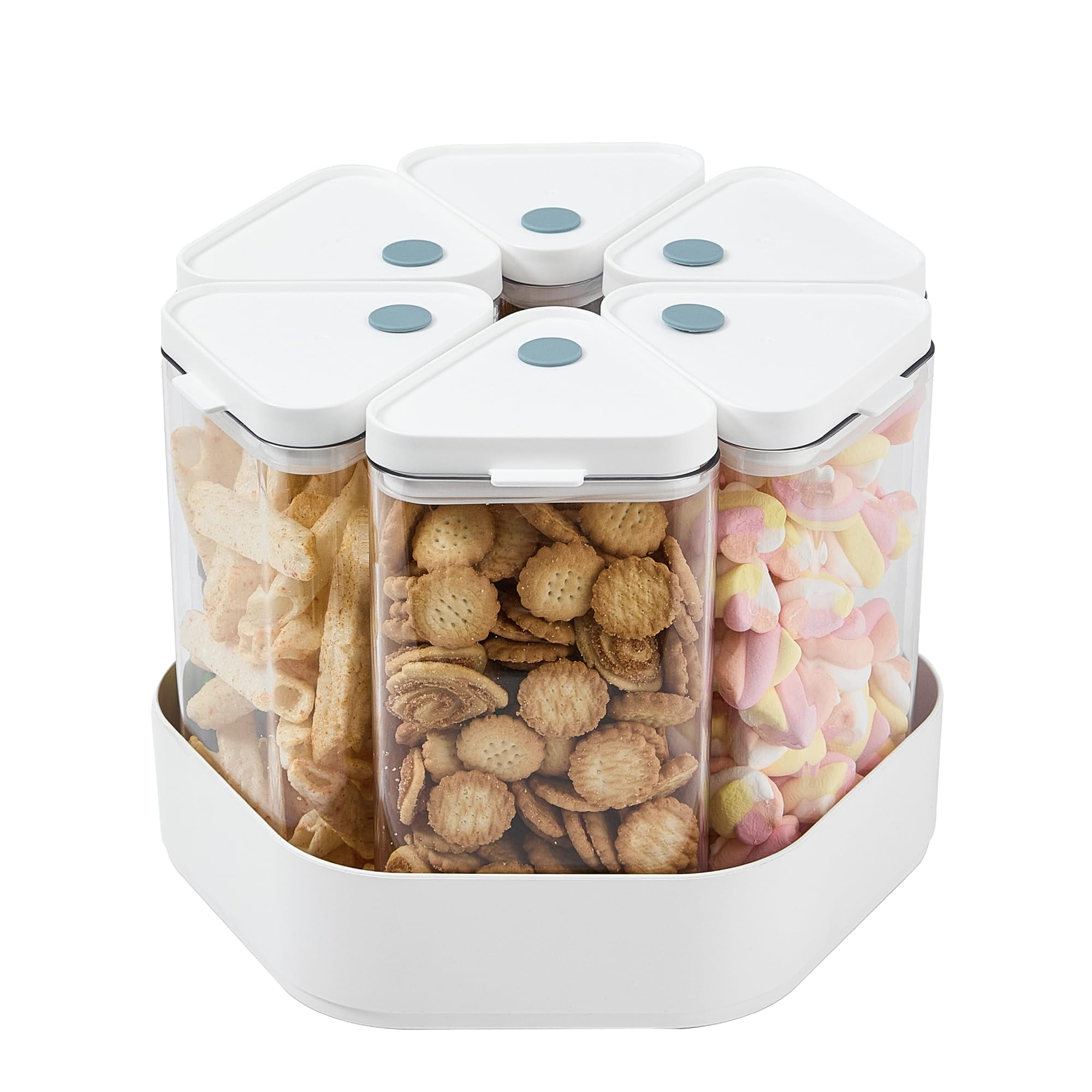Chef's Path Spinning Container Set - 6 Pieces BPA-Free, Airtight, Clear ...