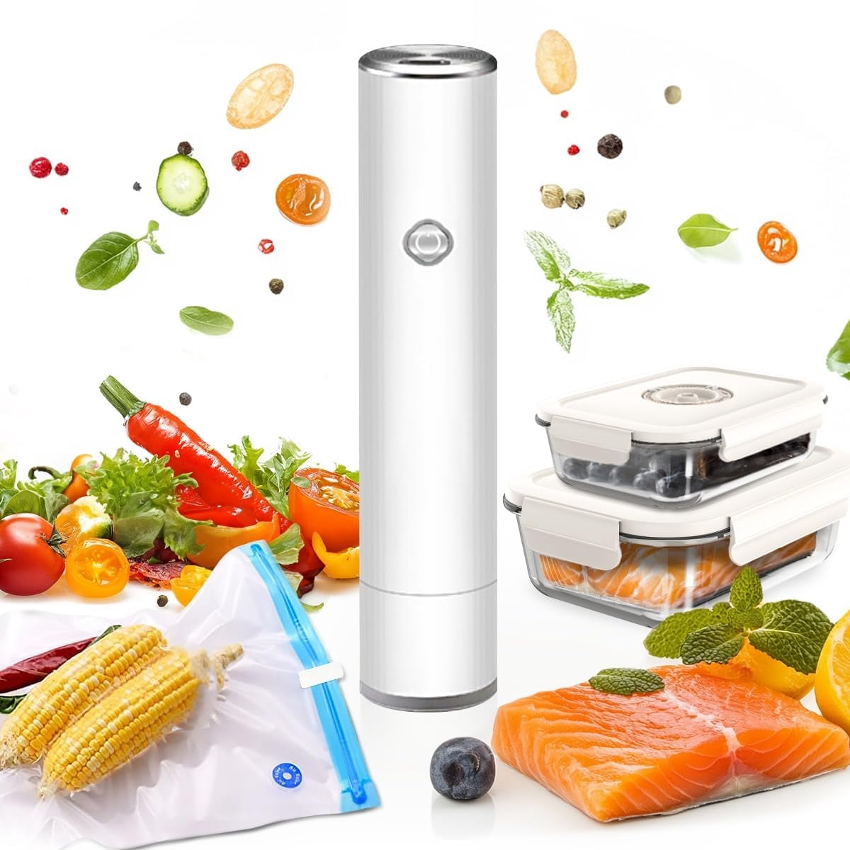 Chef Compact Vacuum Sealer, Food Preserver Vacuum Sealer Handheld ...