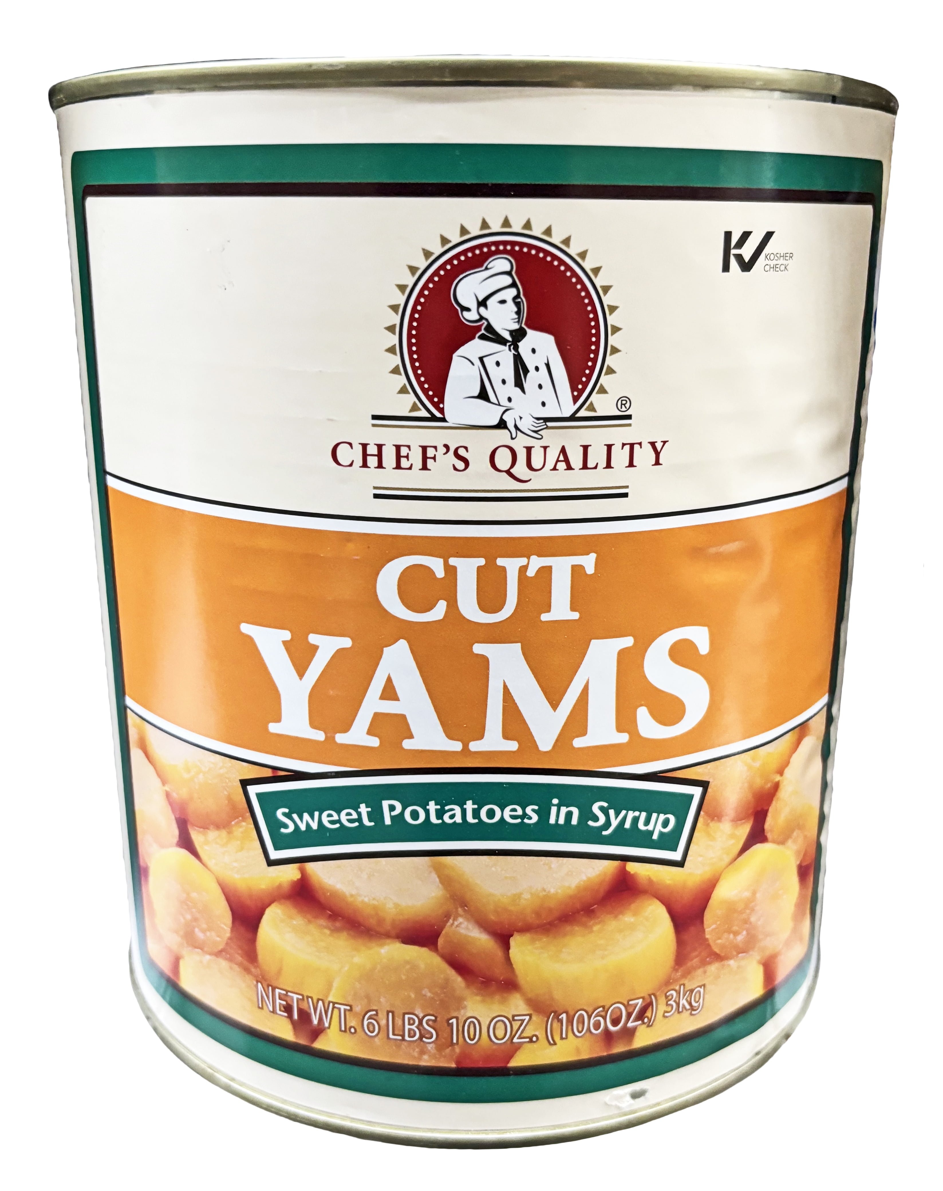 Chef's Quality Cut Yams (Sweet Potatoes) In Syrup | Kosher | 6.62 lb ...