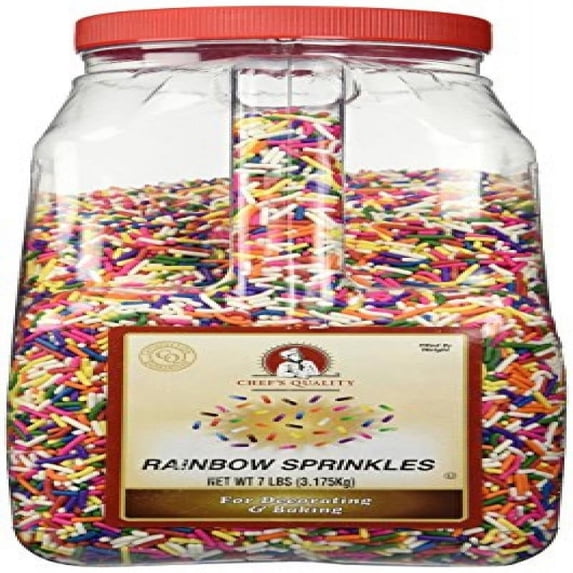 Chef's Quality Rainbow Sprinkles, Colorful Candy Toppings for Cakes and ...