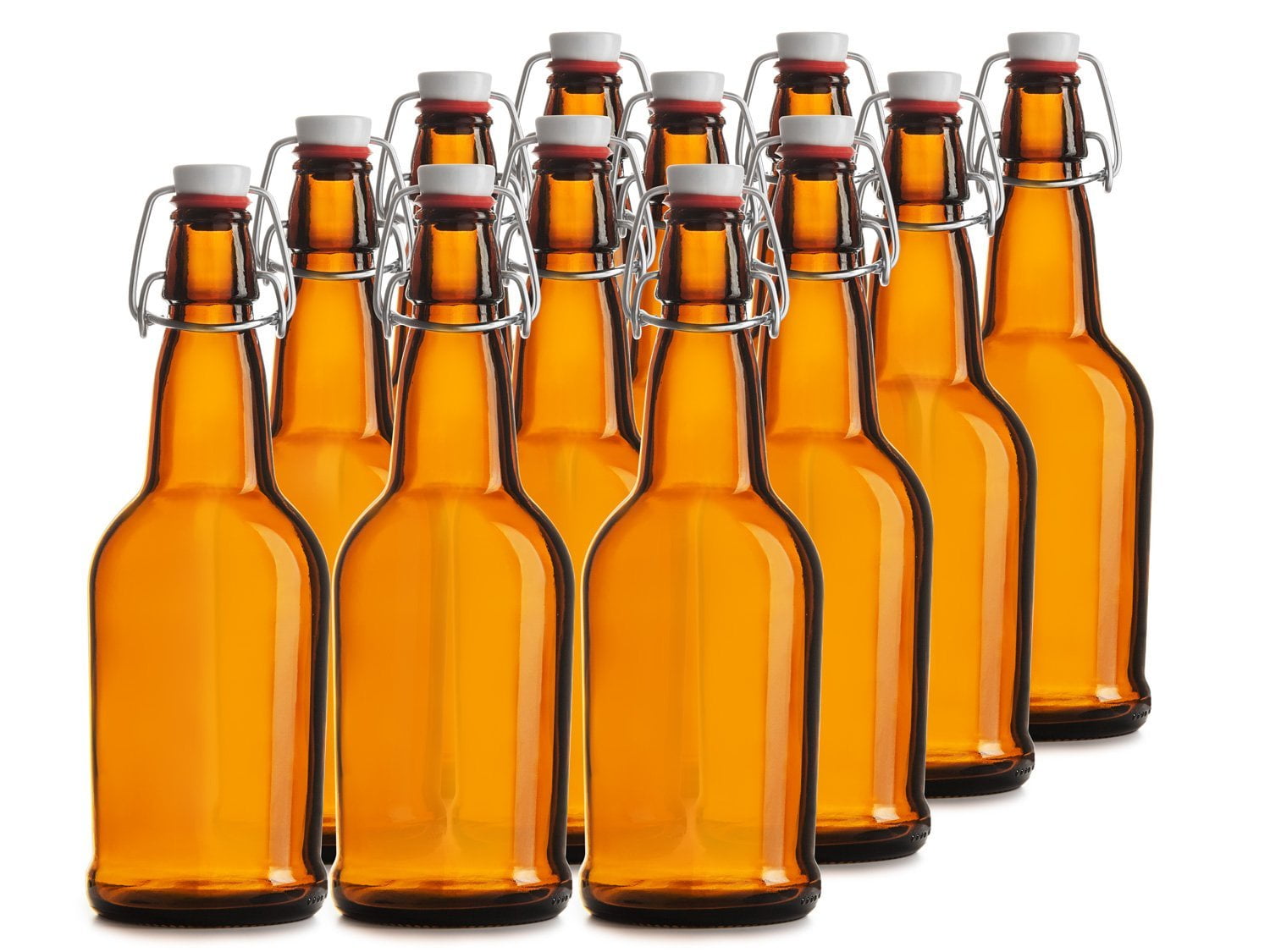 Chef's Star CASE OF 12 - 16 oz. EASY CAP Beer Bottles - AMBER - Walmart.com