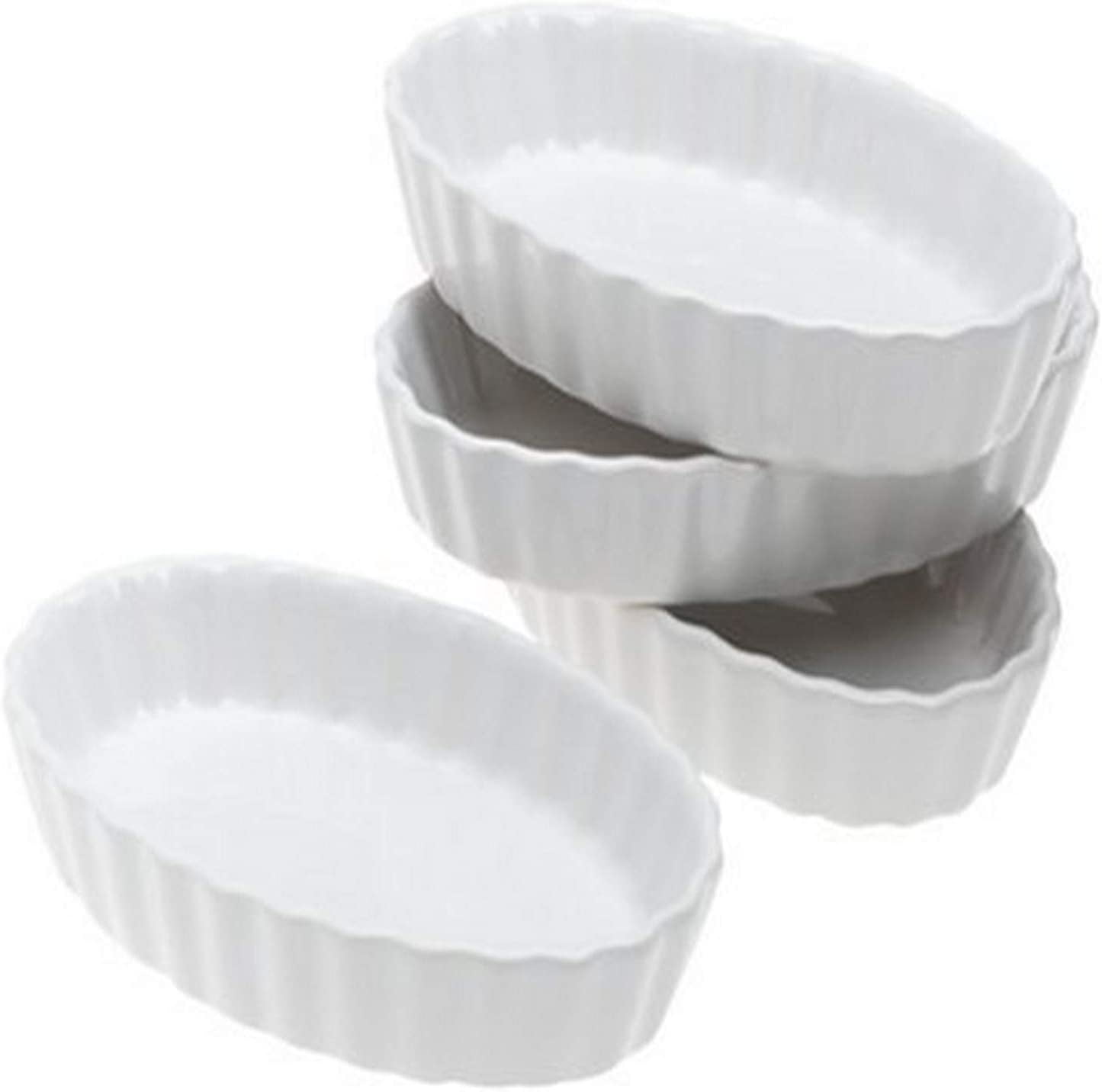 Chef’s Tools Porcelain Crème Brûlée Ramekin Set, 4-Piece, White ...