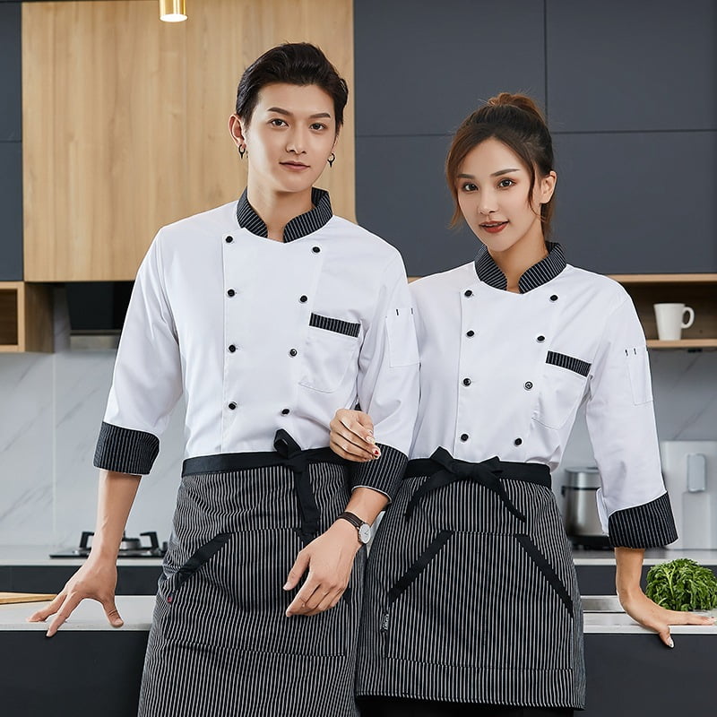 Chef‘s Work Clothes Long Sleeve Cake Shop Baker‘s Work Clothes Hotel ...