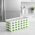 ChefAide Ice Cube Tray with Lid, 4 Packs 56 Cubes Durable Stackable Ice ...