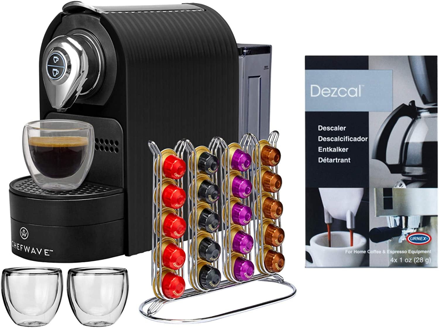ChefWave Espresso Machine Compatible with Nespresso Coffee Capsules ...