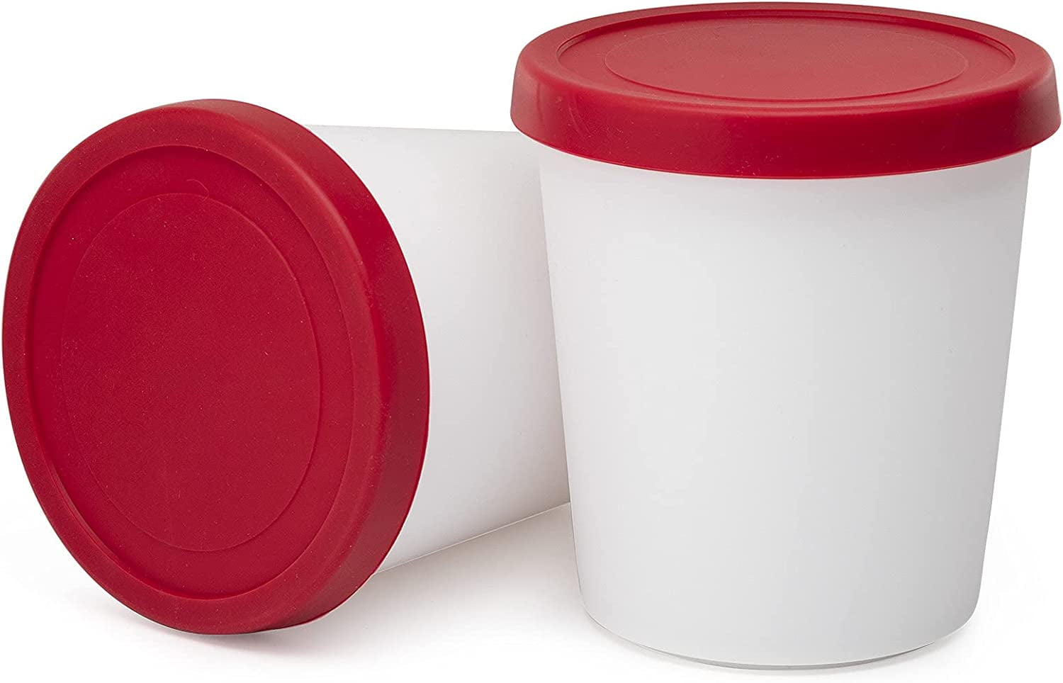 ChefWave Reusable Ice Cream Containers - Set of 2 Leak Proof Silicone ...