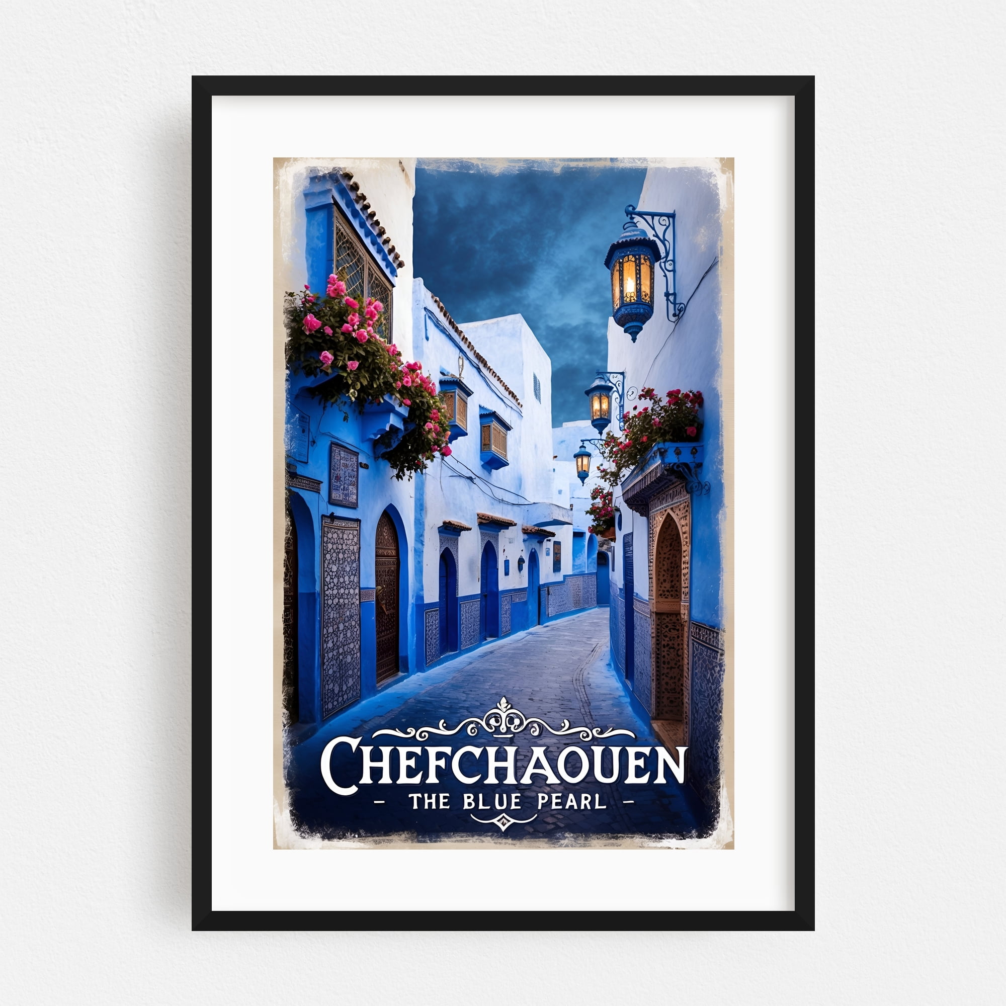 Chefchaouen Travel Poster – The Blue Pearl of Morocco - Chefchaouen Tangier-Tétouan-Al Hoceima ...
