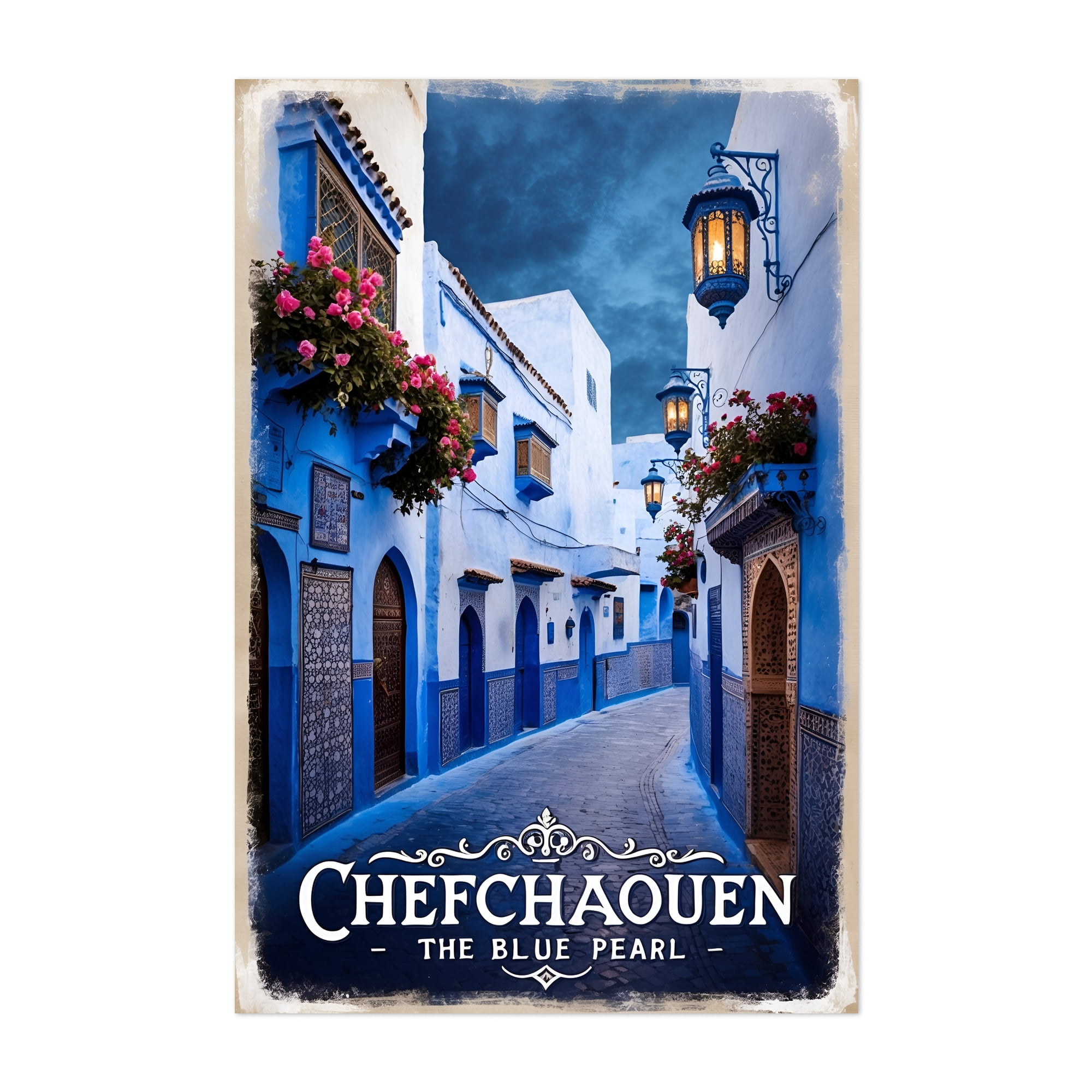 Chefchaouen Travel Poster – The Blue Pearl of Morocco - Chefchaouen ...