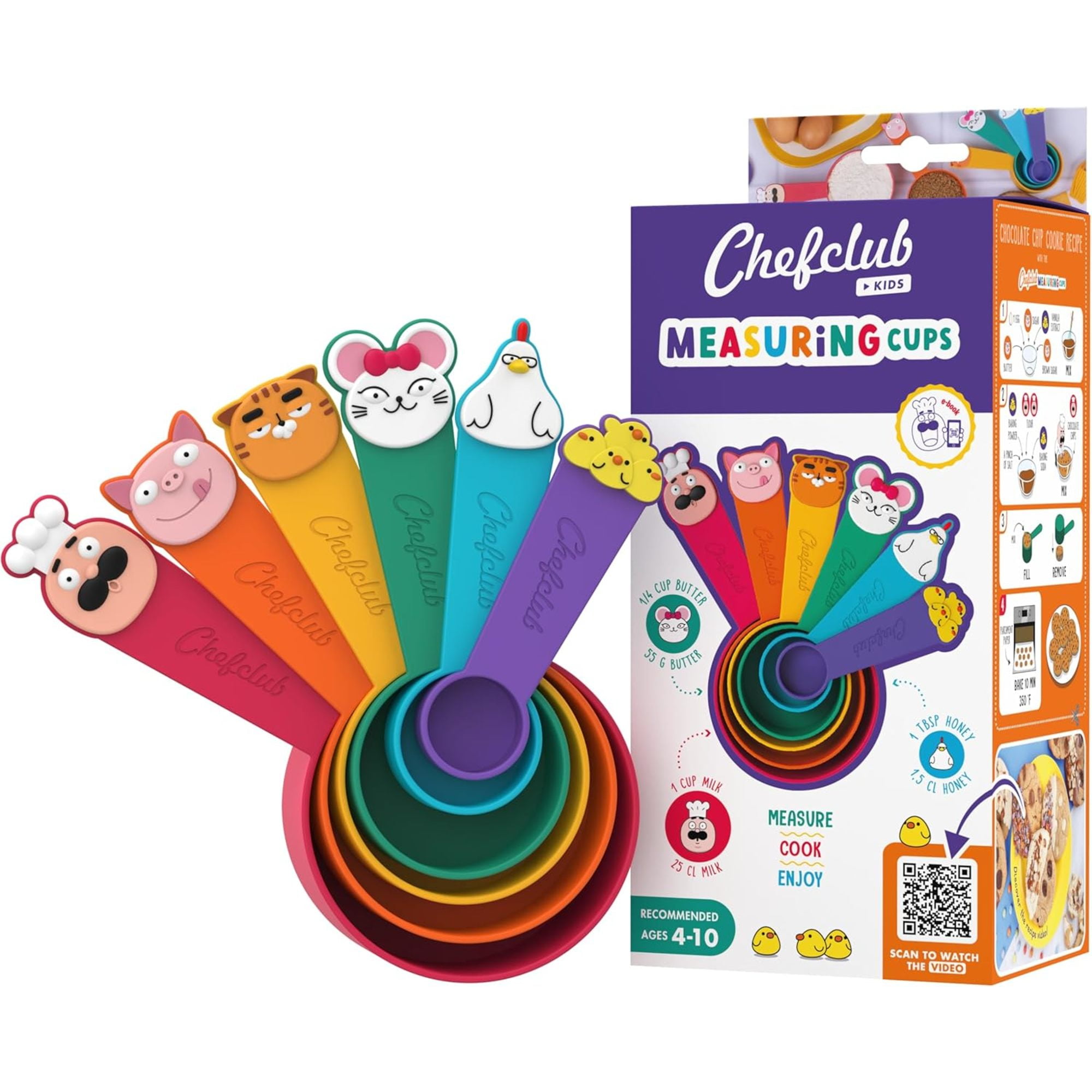 Chefclub Kids Pack INT Measuring Cups Starter Kit, Assorted Plastic ...