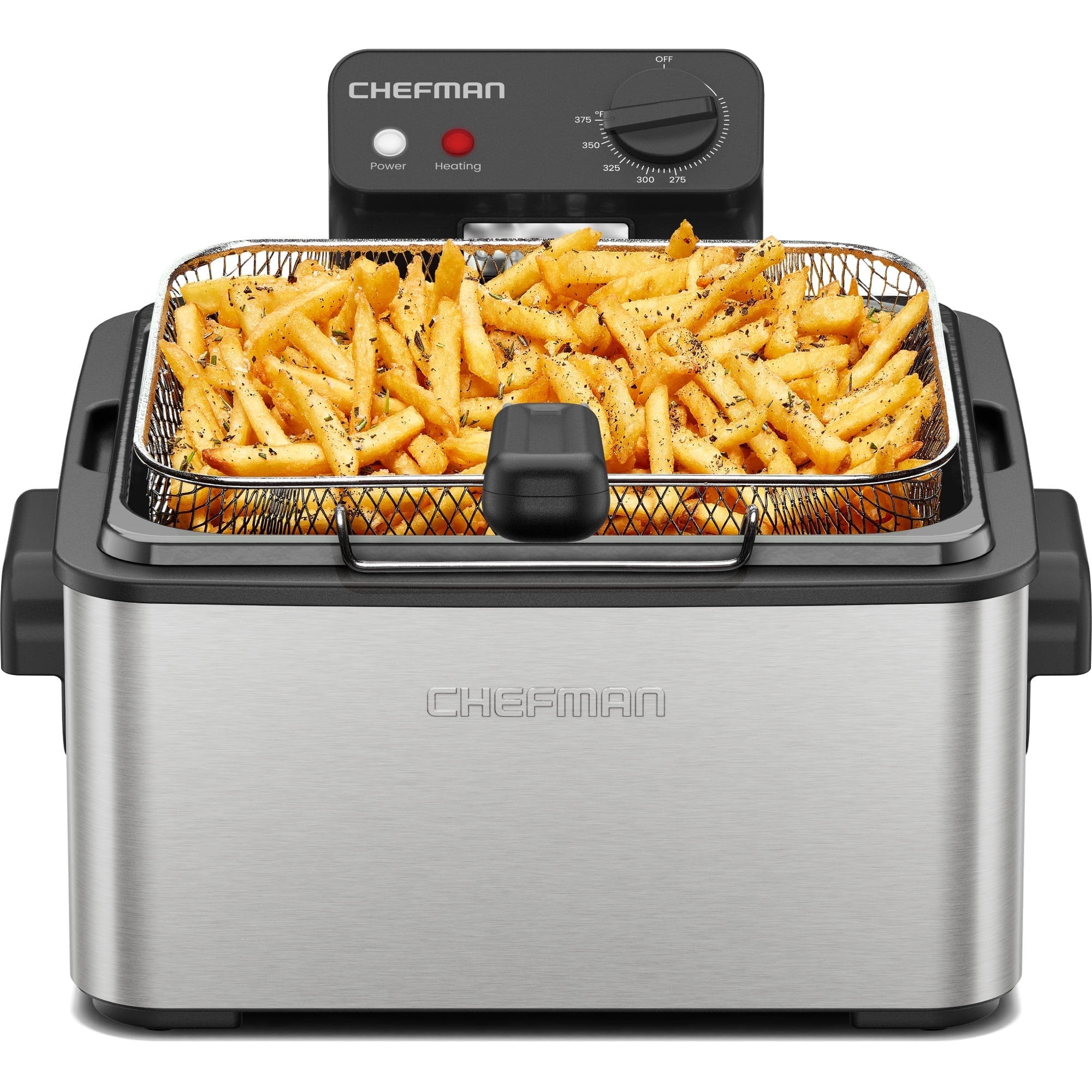 Chefman 4.5 Quart Deep Fryer with Wire Basket, Removable Lid ...