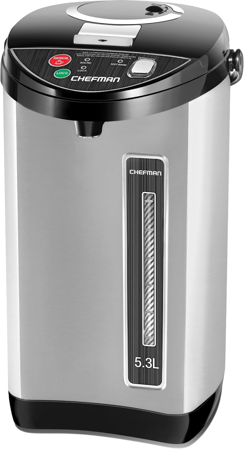 Chefman Portable Kitchen Electrical 5.3L Insulated Hot Water Dispenser ...