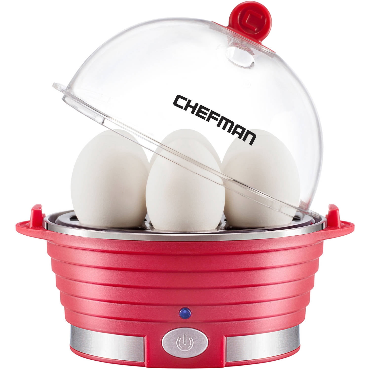 Chefman Electric Egg Cooker Boiler, Quickly Makes 6 Eggs, BPA-Free, Red ...