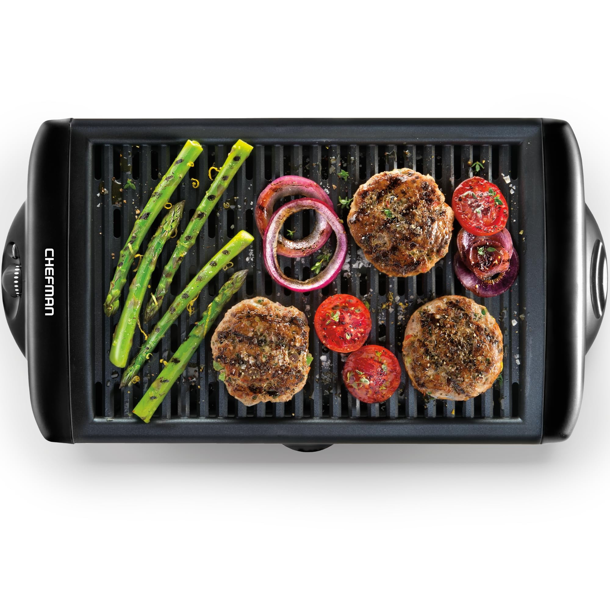 Chefman Electric Smokeless Indoor Grill w/ Non-Stick Cooking Surface ...