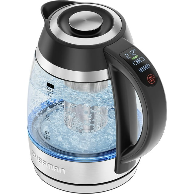 Chefman Lightning 1.8L Custom-Temp Electric Kettle, 1750W with Tea ...