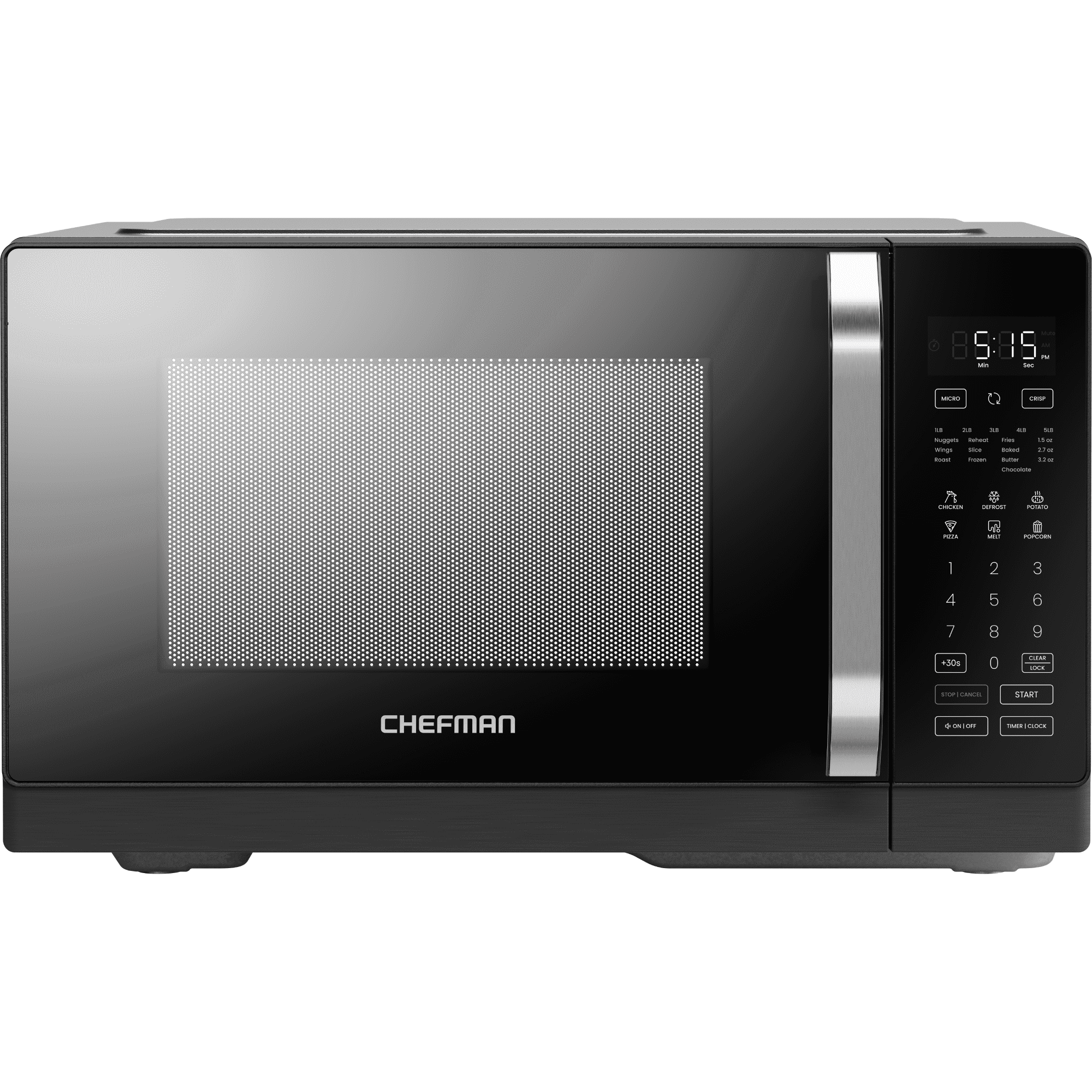 Chefman MicroCrisp 0.8 cu. ft. Countertop Microwave Oven + Crisper ...