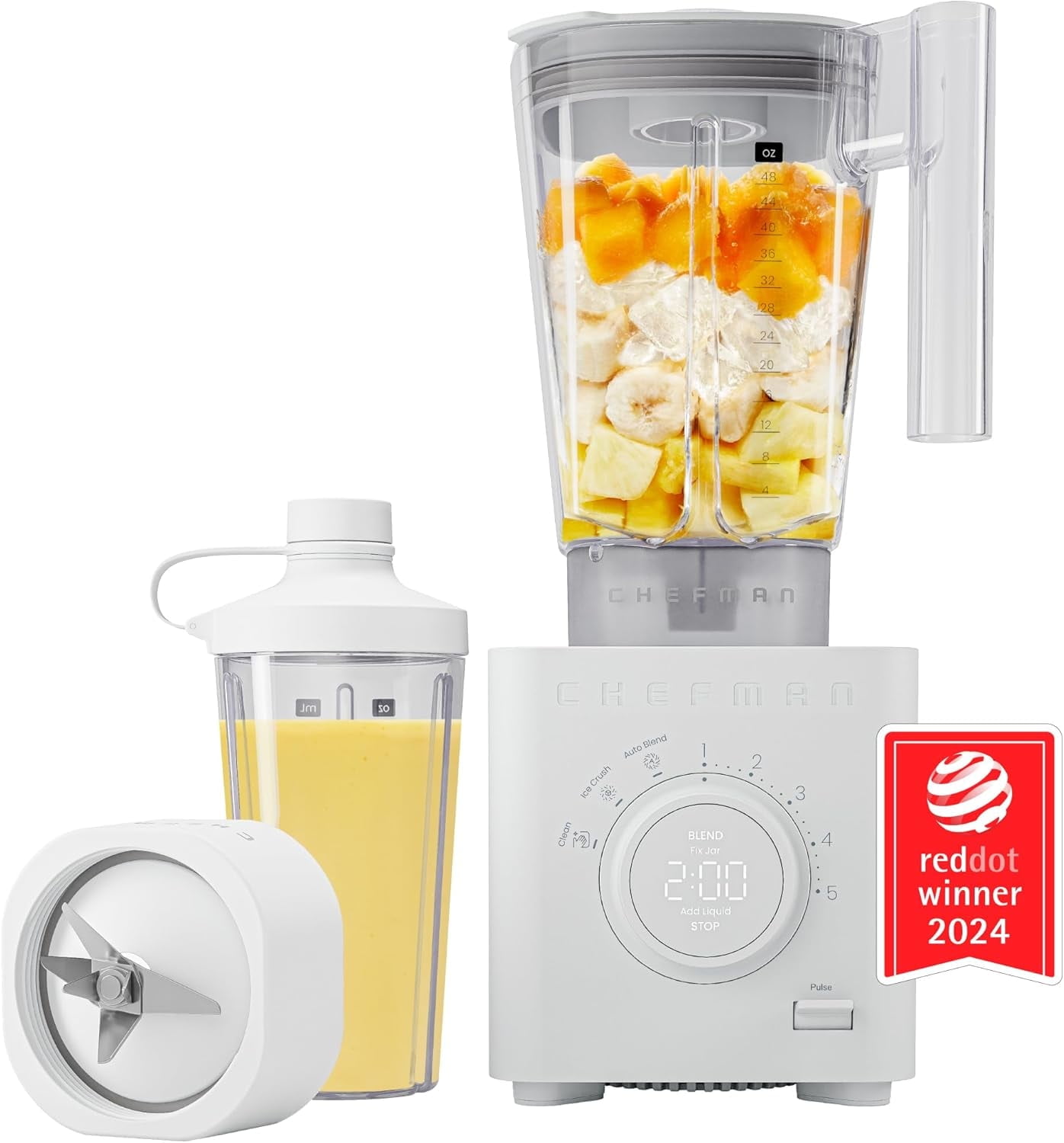 Chefman Obliterator 1380W Professional Blender w/ Auto Blend and 20oz ...