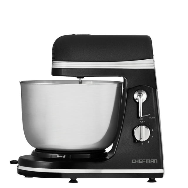 Chefman Power Max Vintage Stand Mixer, 3.7 Quart, 300W, Black - Walmart.com