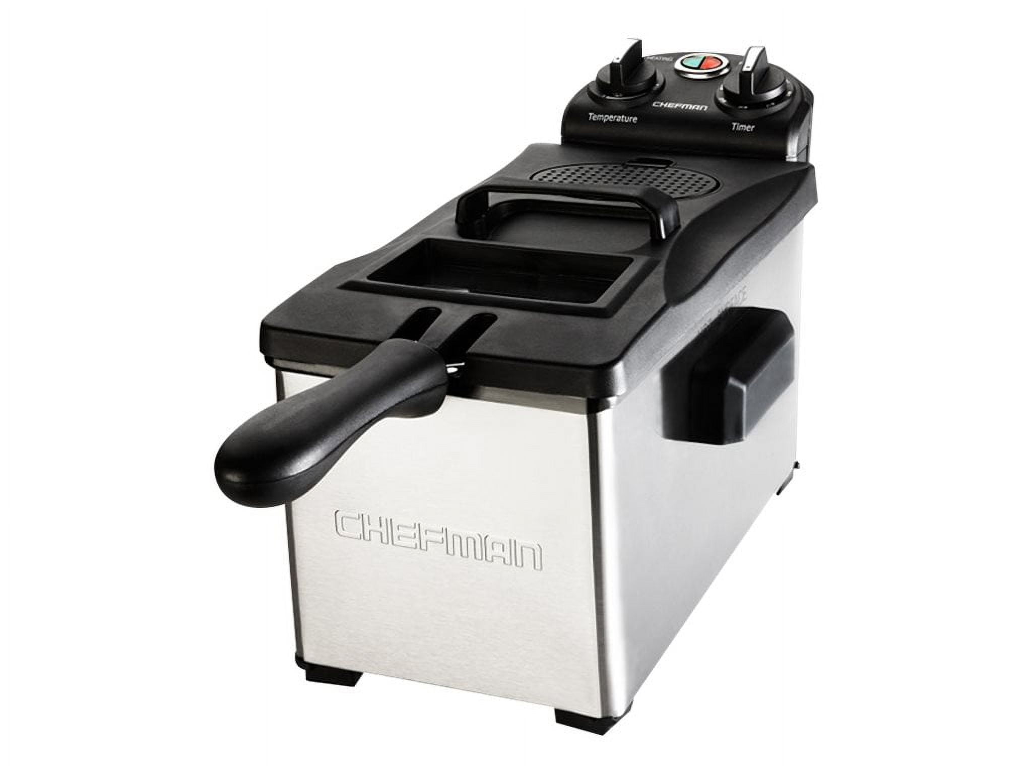 Chefman RJ07-3SS-T - Deep fryer - 1.5 kW - stainless steel - Walmart.com