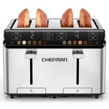 Chefman 4 Slice Toaster w/ Touchscreen Shade Settings, Stainless Steel ...