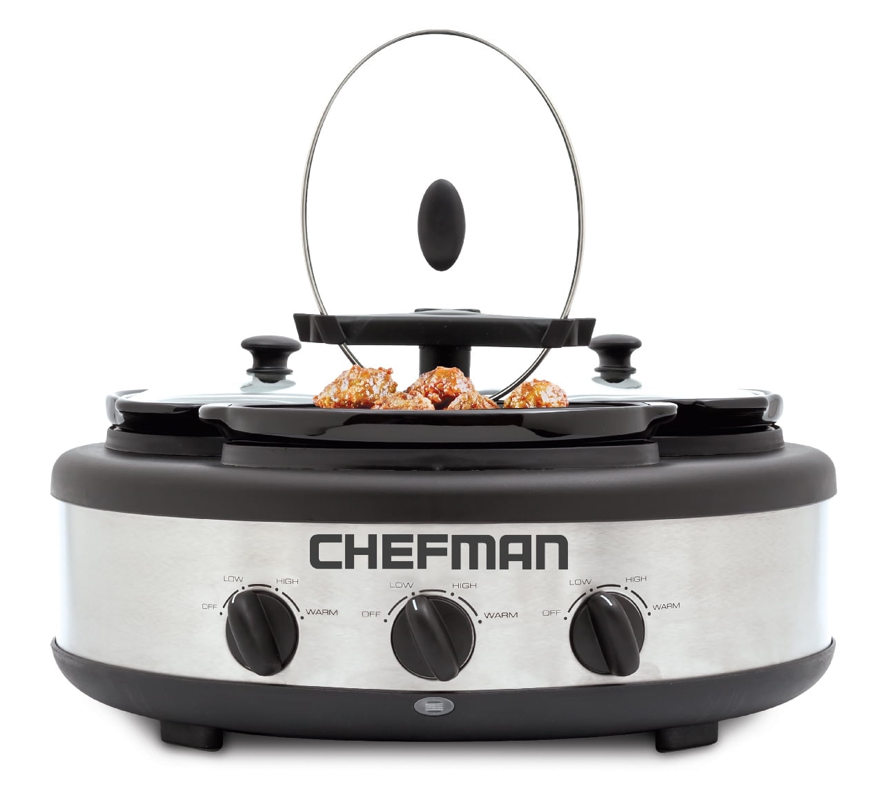 Chefman Triple Slow Cooker - Stainless Steel - Walmart.com