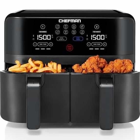 Chefman TurboFry Touch Dual Air Fryer, Maximize The Healthiest Meals ...