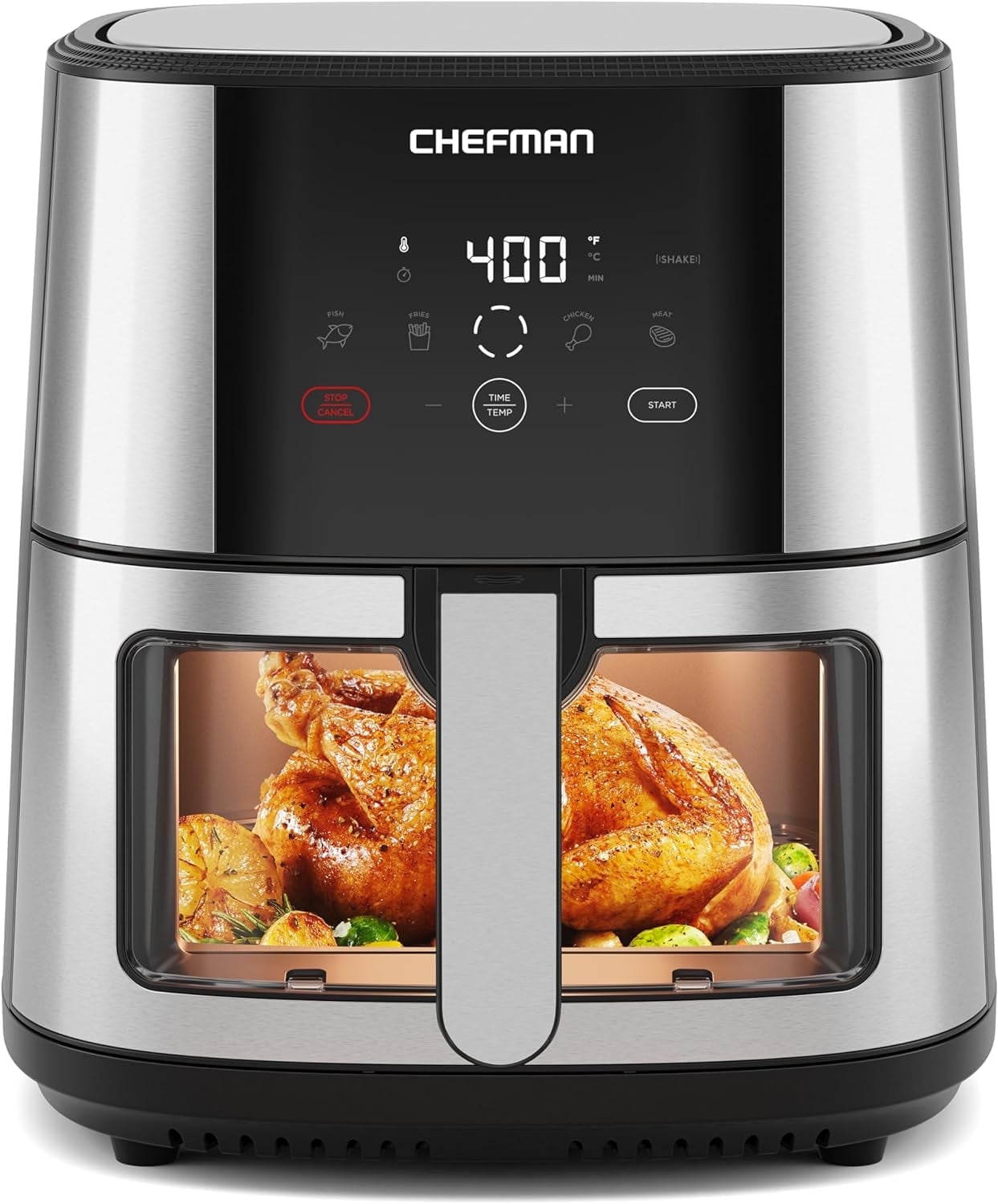 Chefman Turbofry Air Fryer w/ Digital Controls, 8 Qt Capacity, Windowed ...