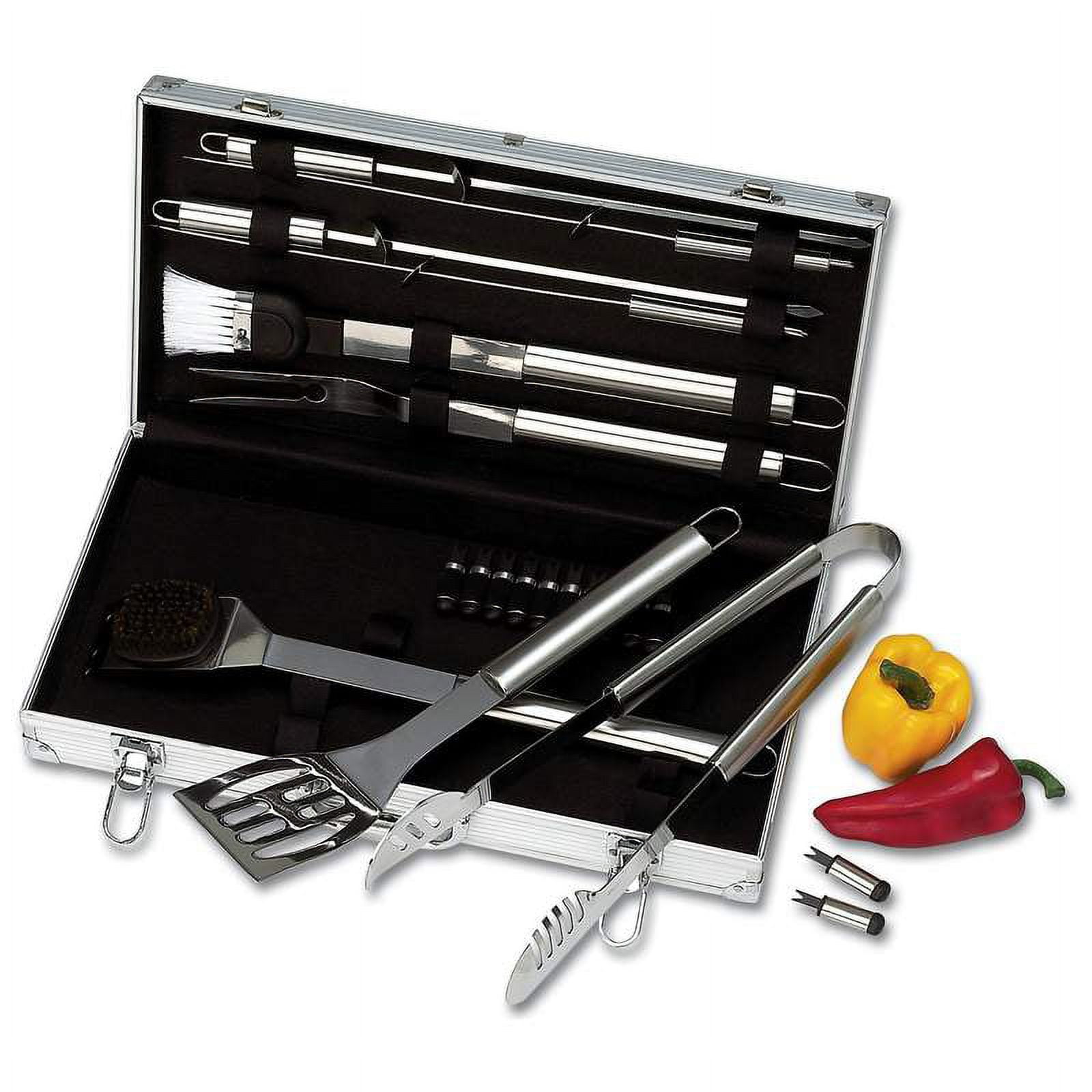 Chefmaster 22pc Stainless Steel Barbeque Tool Set - Walmart.com