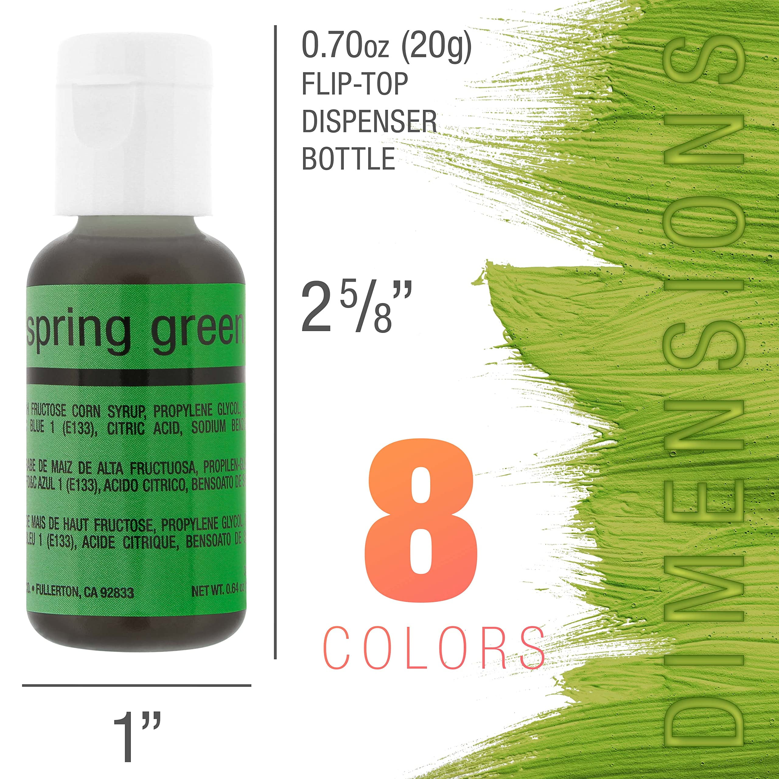 Chefmaster - Airbrush SCH4 Food Coloring - 8 Color Pack - Vibrant and ...