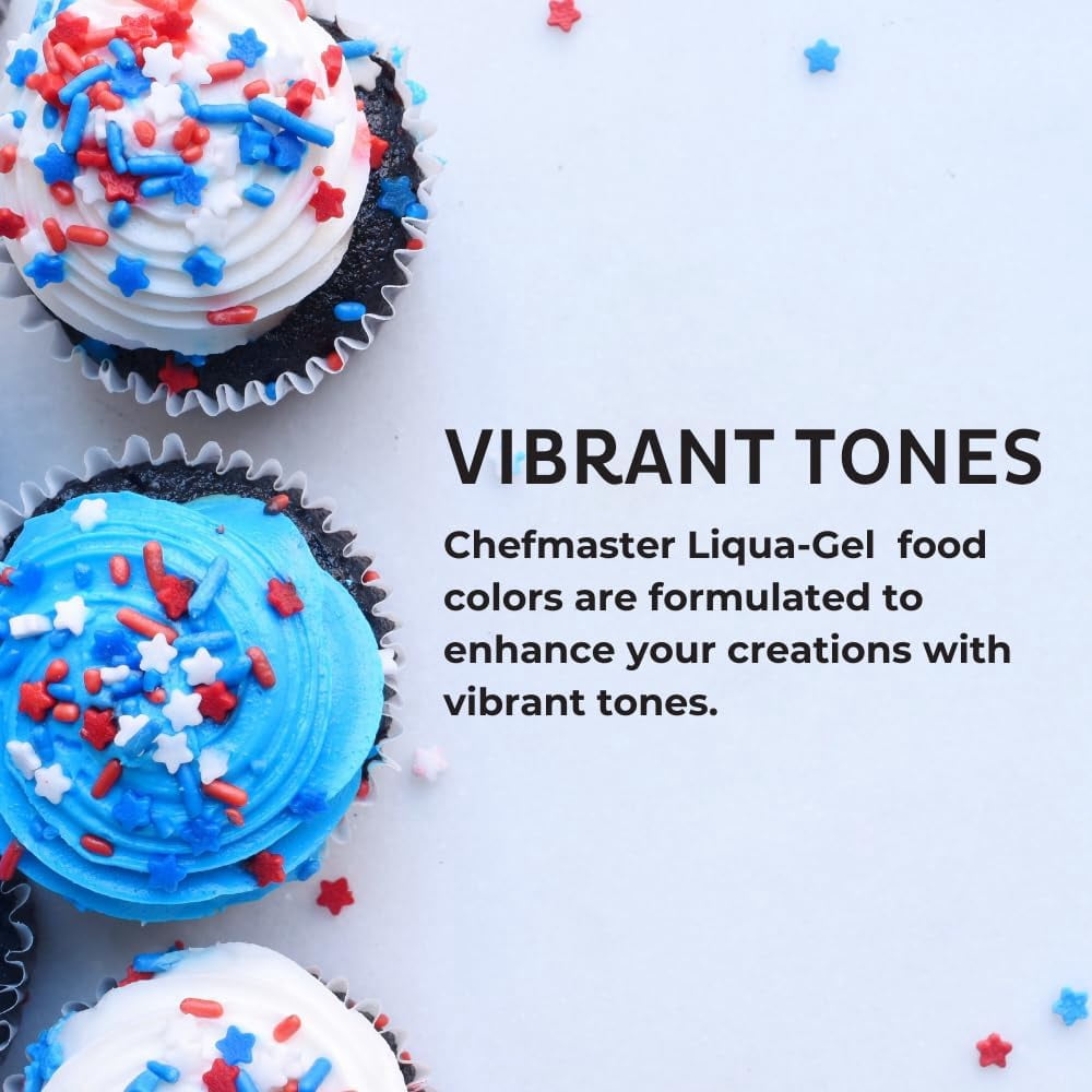Chefmaster Black Diamond TWE5 Liqua-Gel® Food Coloring | Vibrant Color ...