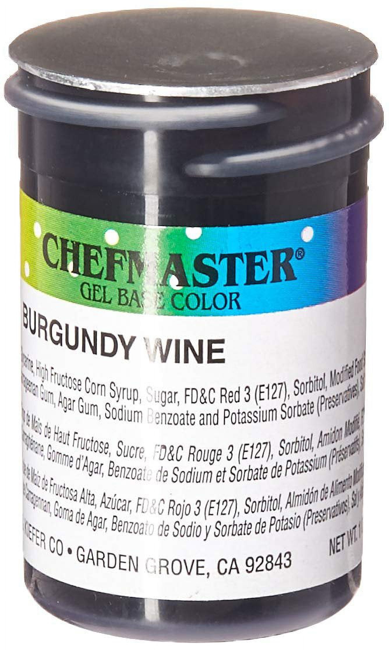 Chefmaster Gel Food Color, 1-Ounce, Burgundy - Walmart.com