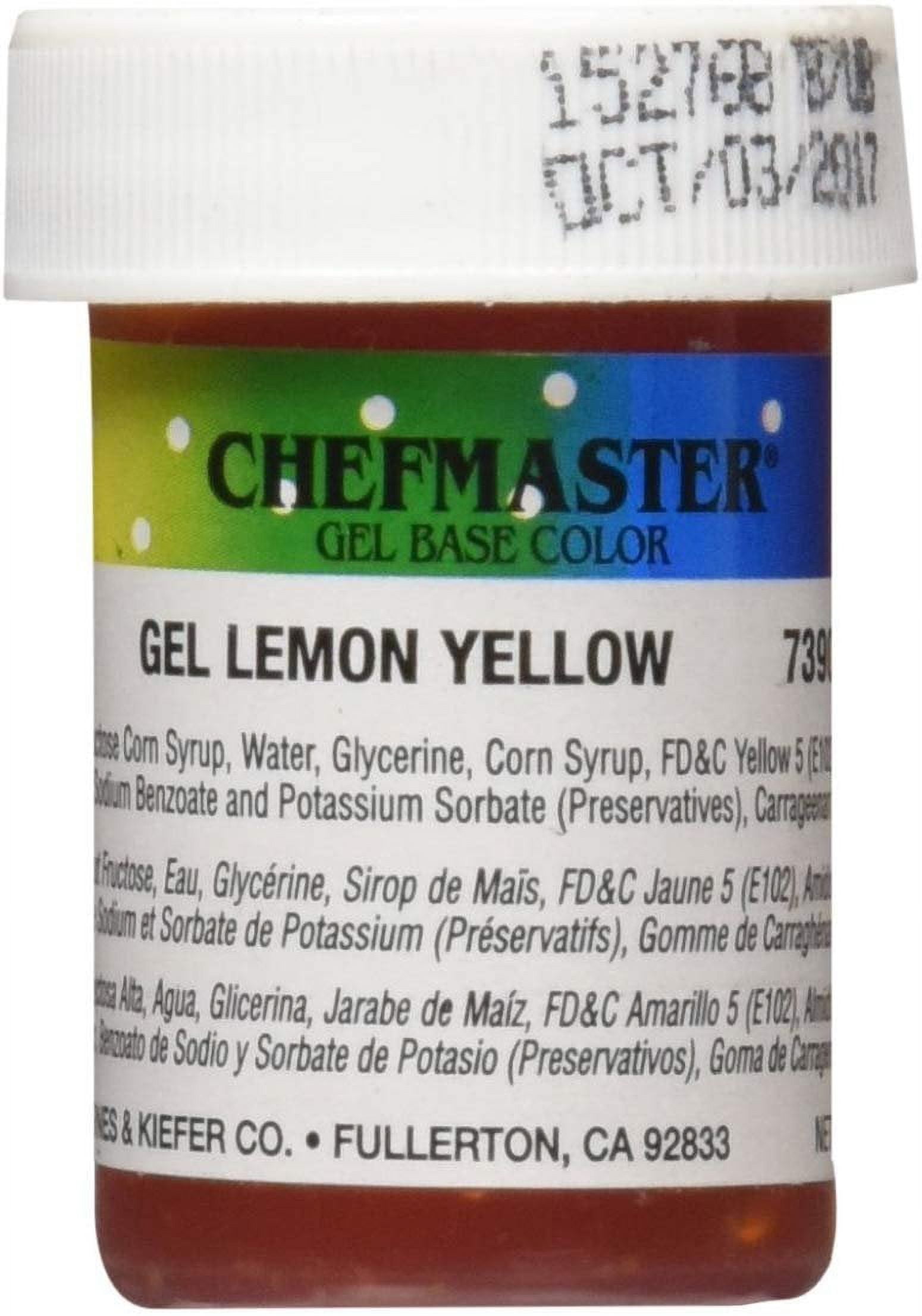 Chefmaster Gel Food Color, 1-Ounce, Lemon Yellow - Walmart.com