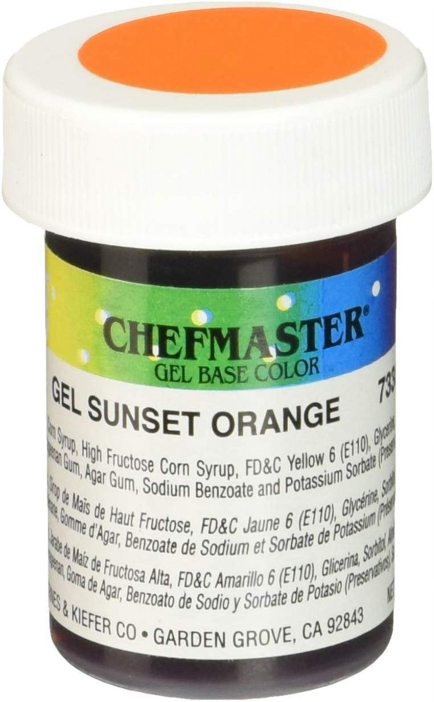 Chefmaster Gel Food Color, 1-Ounce, Sunset Orange - Walmart.com