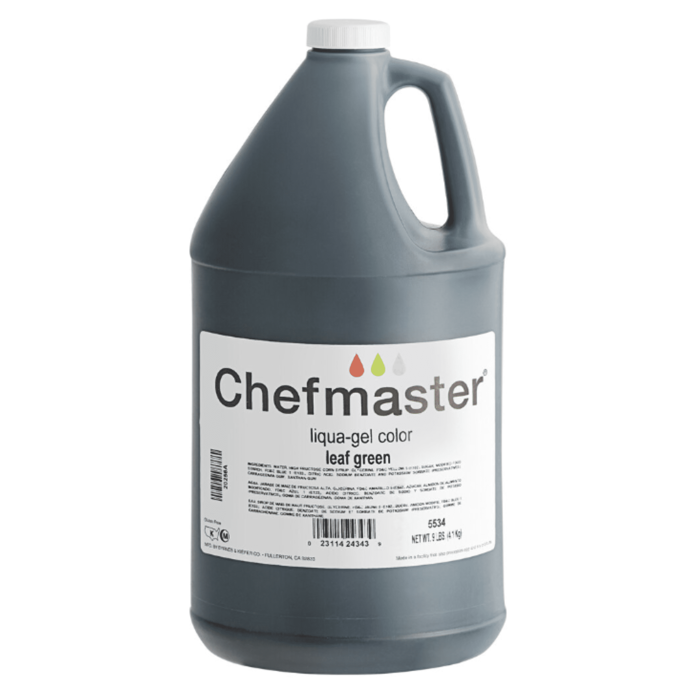 Chefmaster Leaf Green Liqua-Gel Food Color, 3.78L/1 Gallon Bulk Food ...