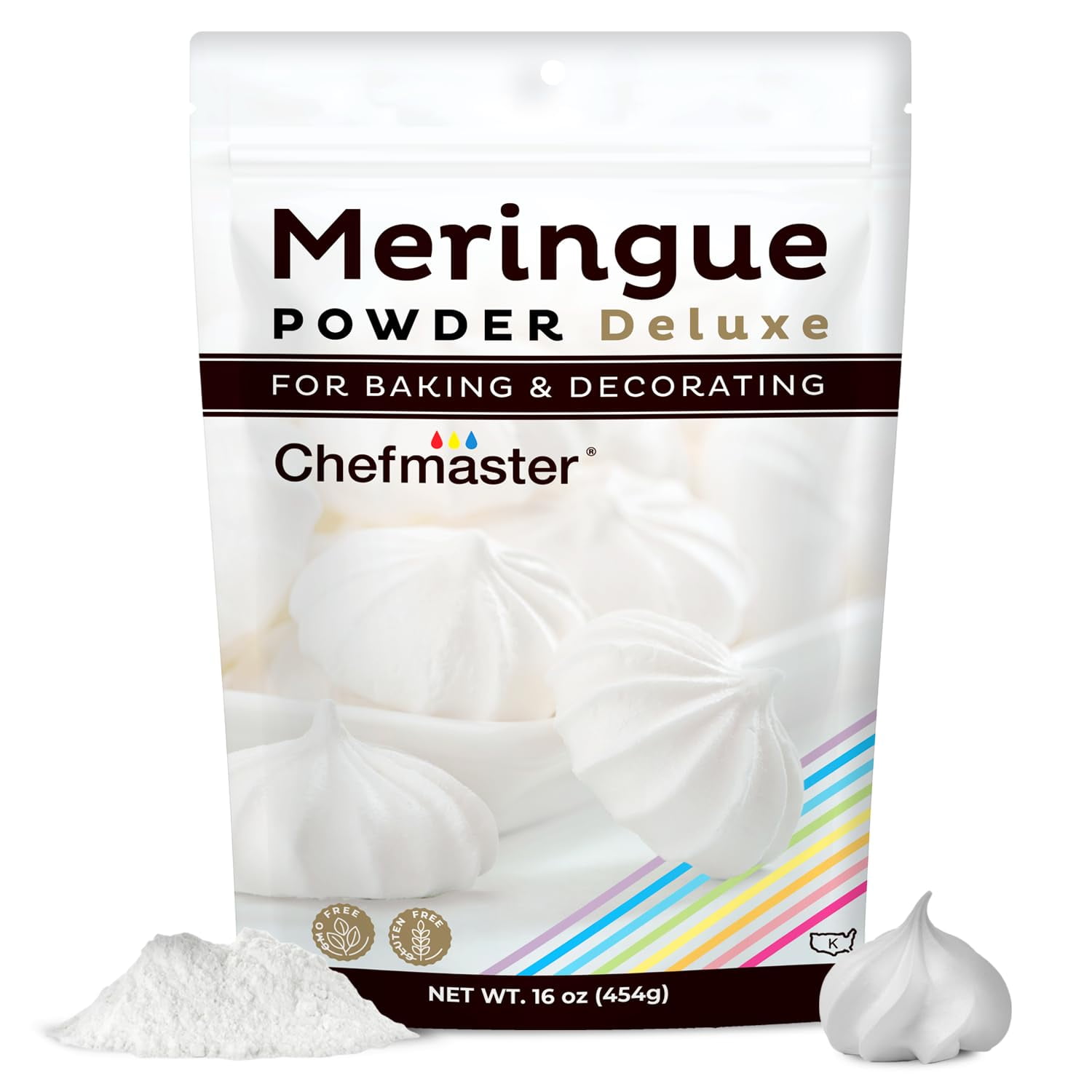 Chefmaster Meringue Powder Deluxe, VTF5 Professional-Grade Egg White ...