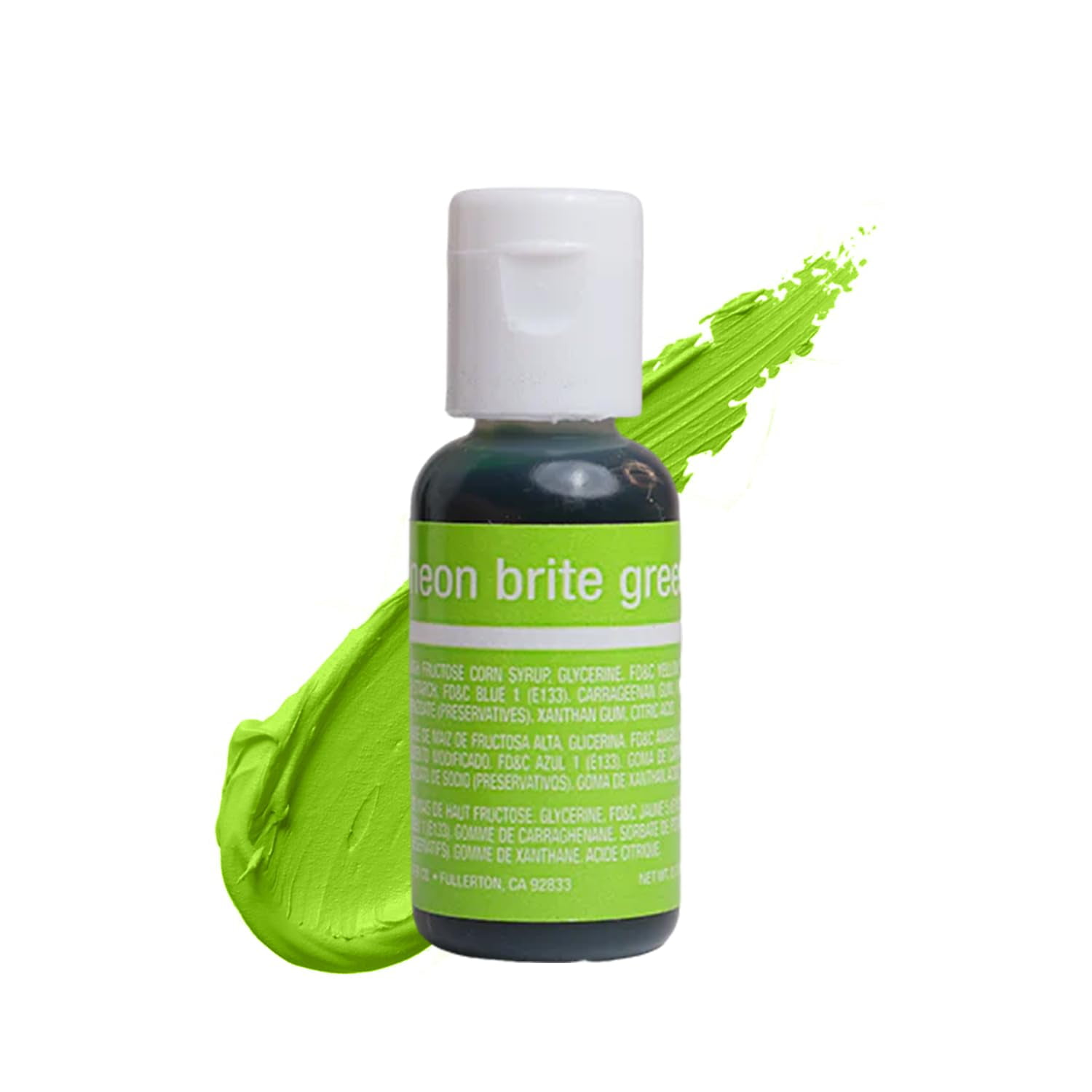 Chefmaster Neon Brite Green VTF5 Liqua-Gel® Food Coloring | Vibrant Dye ...