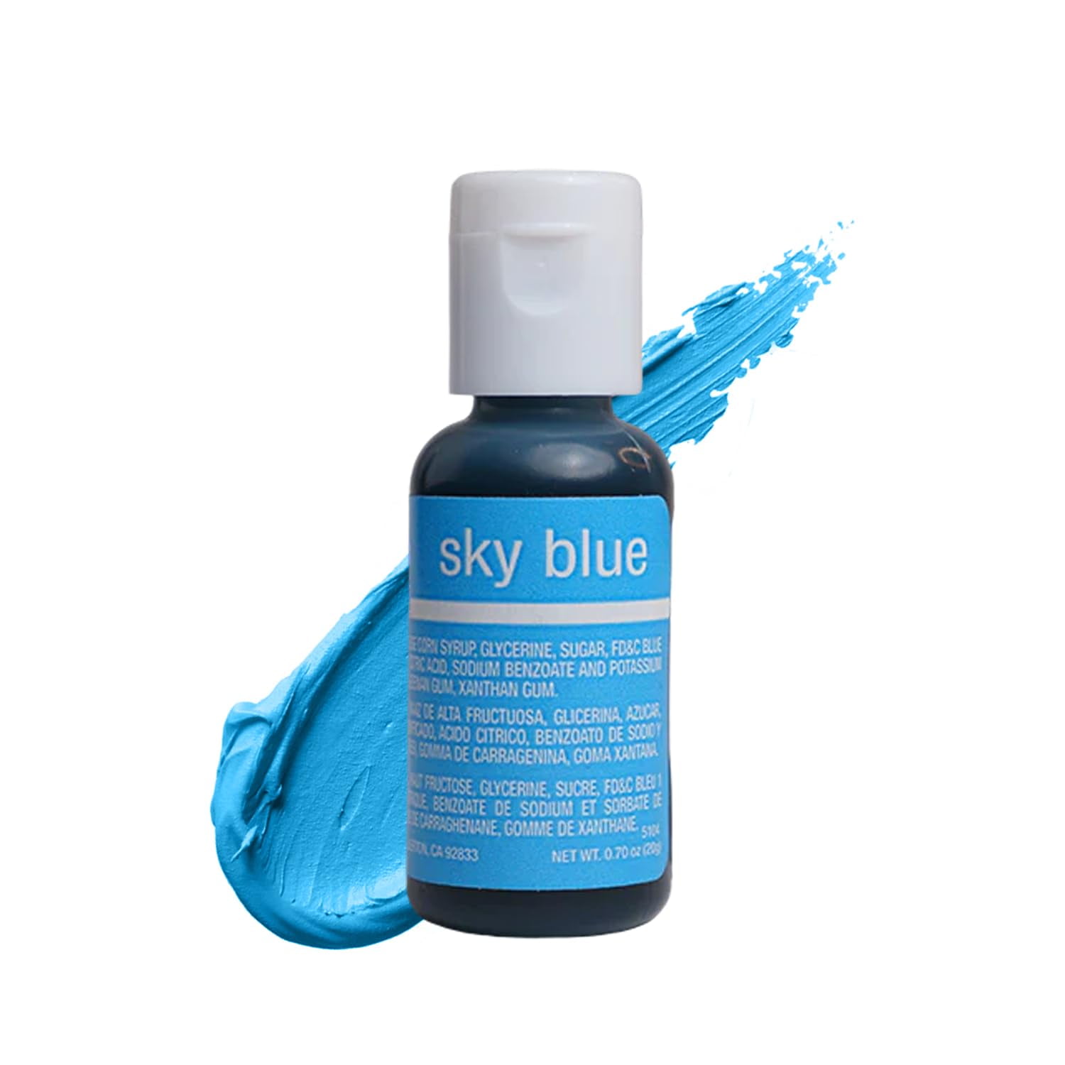 Chefmaster Sky Blue Liqua-Gel® BDF32 Food Coloring | Vibrant ...