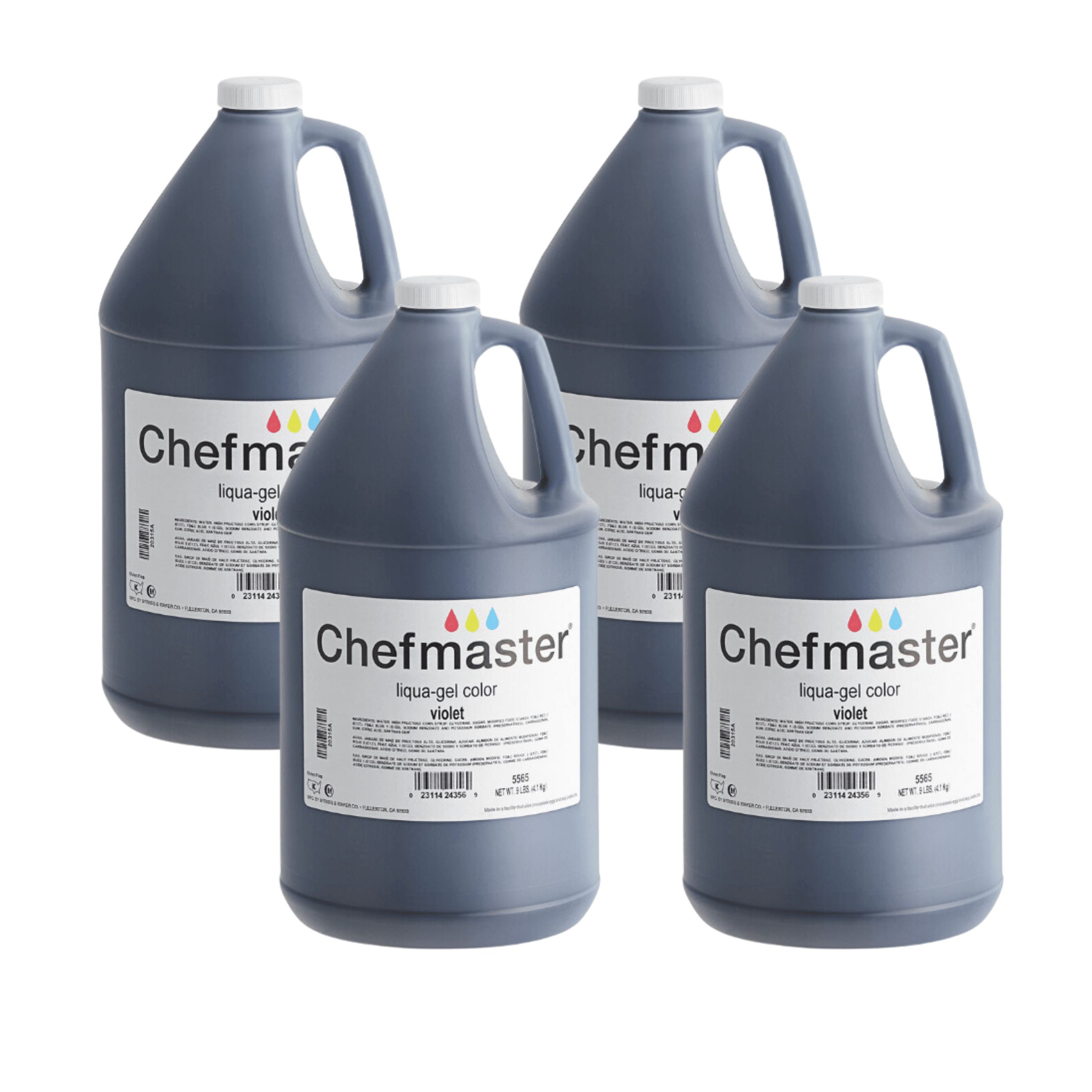 Chefmaster Violet Liqua-Gel Food Color Bulk Food Service - 3.78L/1 ...