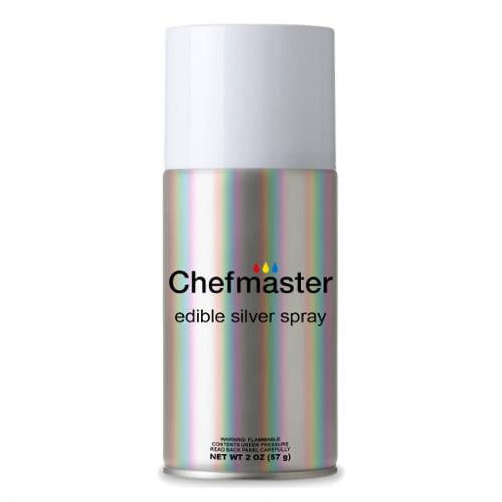 Chefmaster by US Cake Supply 2-Ounce Edible Glitter Silver Spray ...