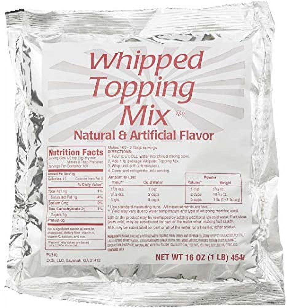 Chefs Companion Whipped Topping Mix, 1 Pound - 12 per case. - Walmart.com