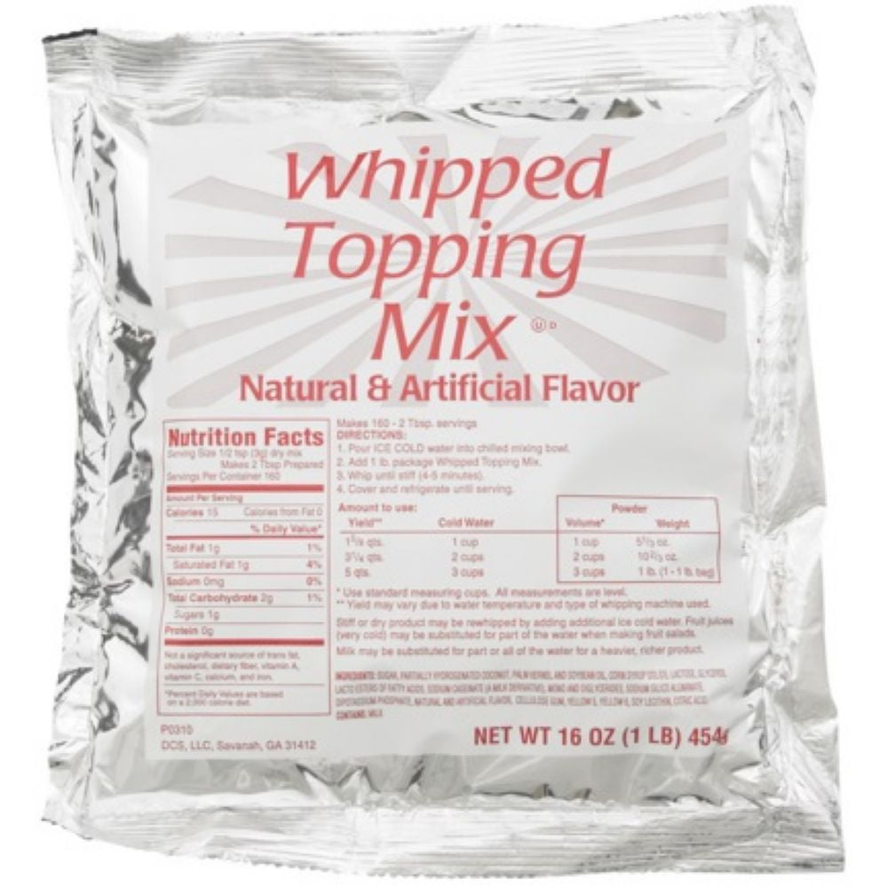 Chefs Companion Whipped Topping Mix 1 Pound for Dessert and Beverage ...